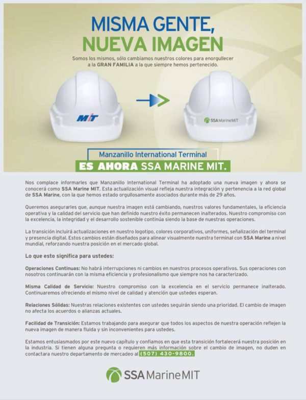 Manzanillo Internacional Terminal cambia de imagen ahora es SSA Marine ...